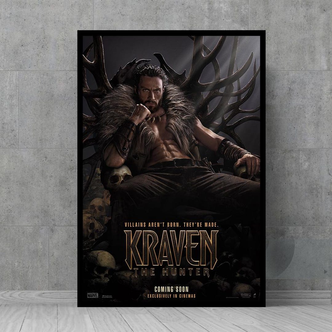2024 Kraven the Hunter Movie Poster - Wall Art - Vintage Posters ...