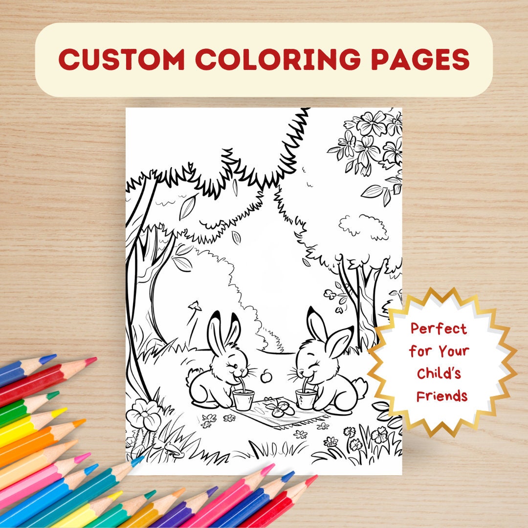 Coloring Page Custom Coloring Page Coloring Pages for Kids Personalized ...