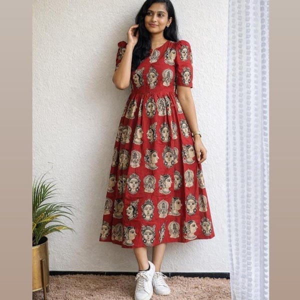 Ajrakh Summer Dress - Etsy UK