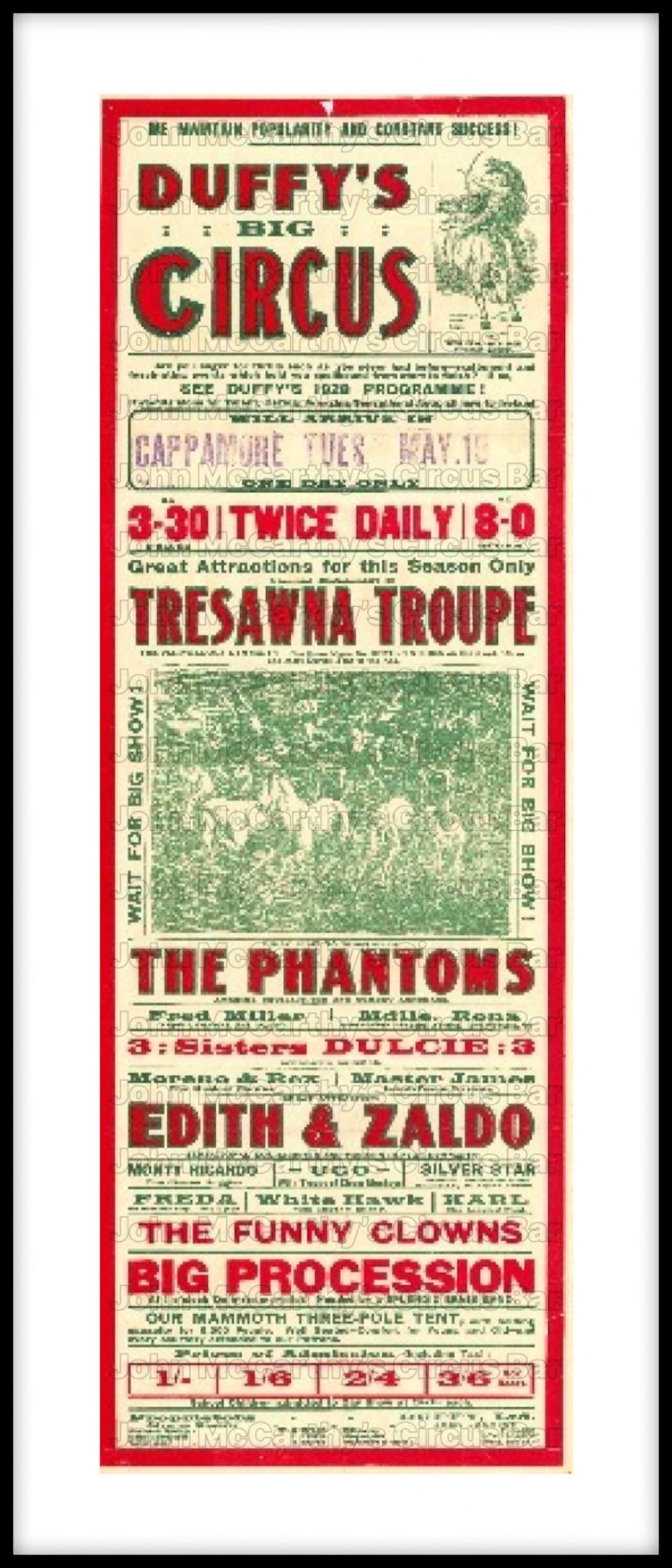 3 Feet Large Vintage Poster for Interior Decor | Circus | Ireland ...