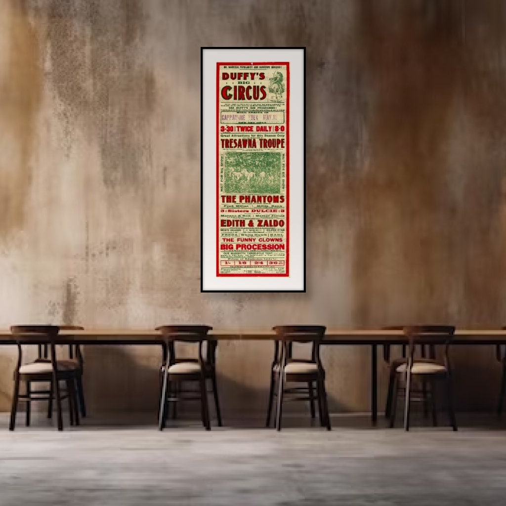 3 Feet Large Vintage Poster for Interior Decor | Circus | Ireland ...