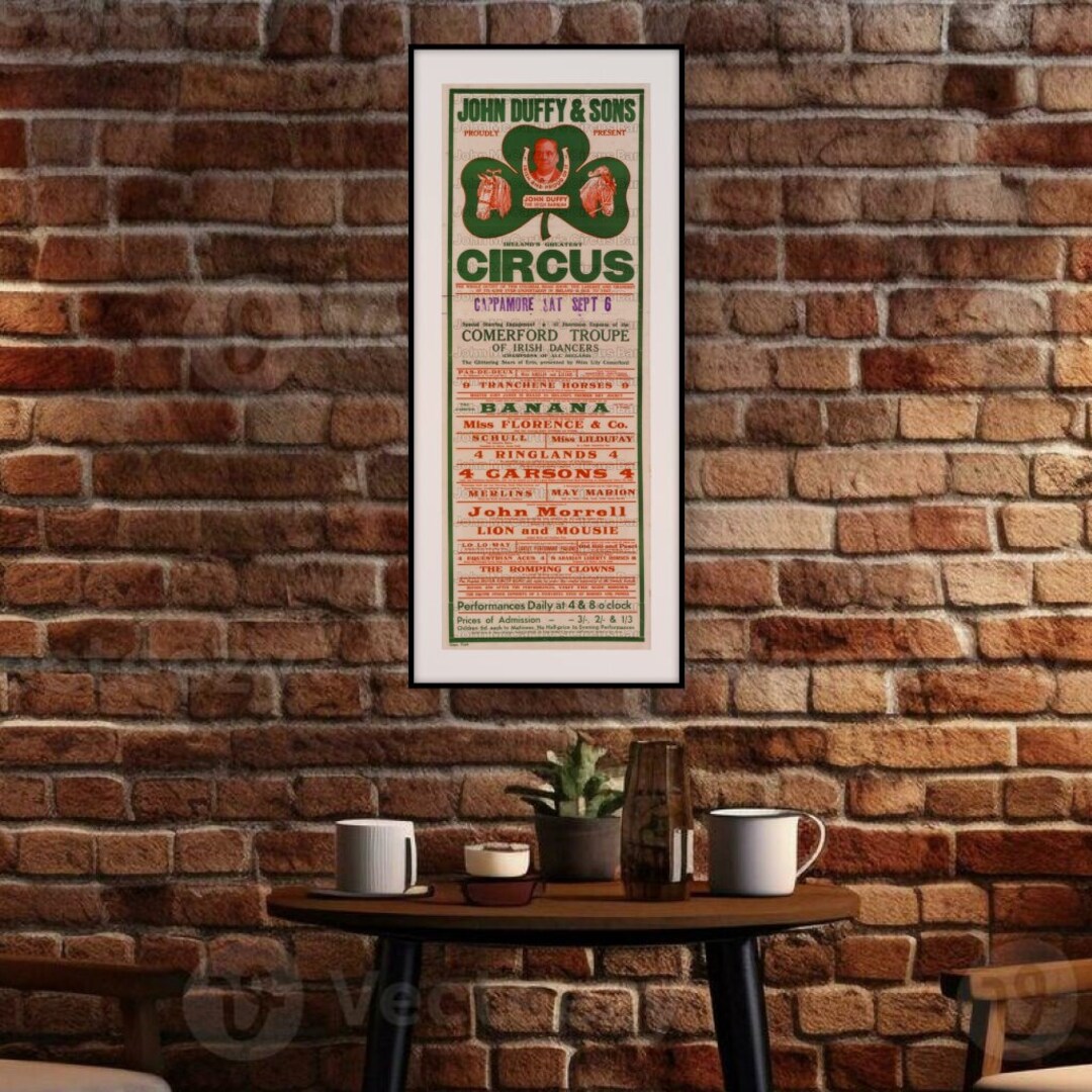 3 Feet Large Vintage Poster for Interior Decor | Circus | Ireland ...