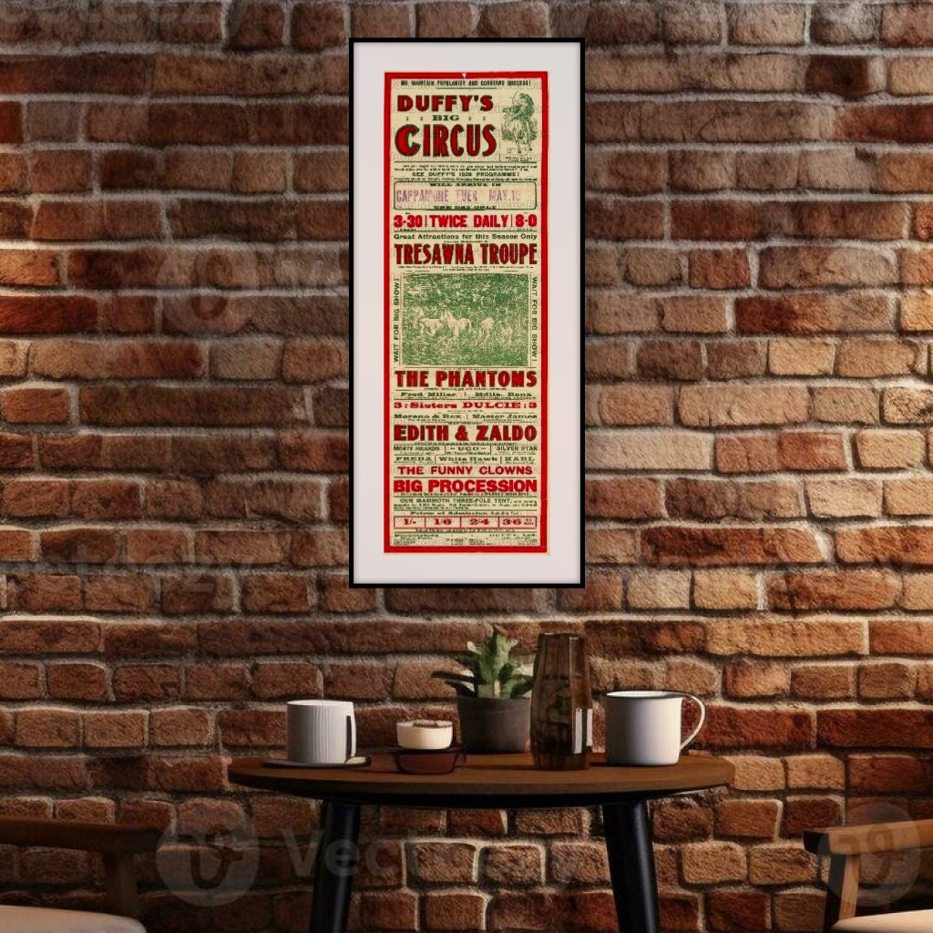 3 Feet Large Vintage Poster for Interior Decor | Circus | Ireland ...