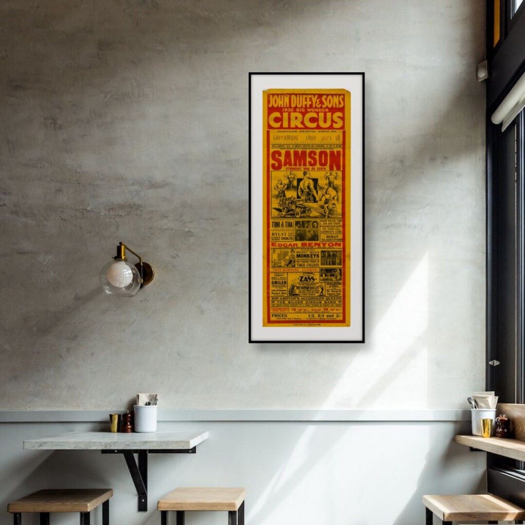 3 Feet Large Vintage Poster for Interior Decor Circus Ireland ...