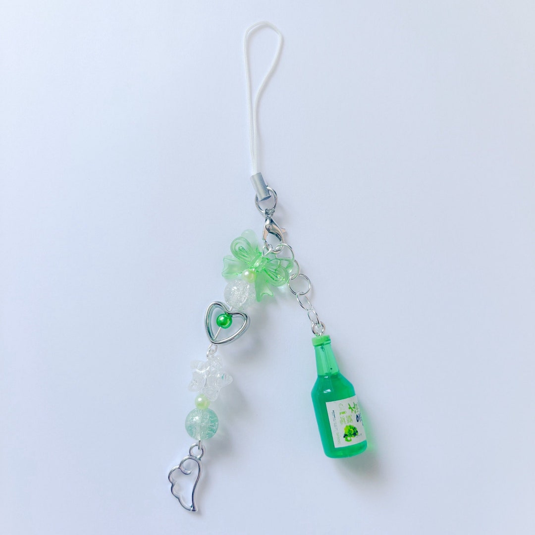 Green Soju Bottle Phone/water Bottle Charm - Etsy