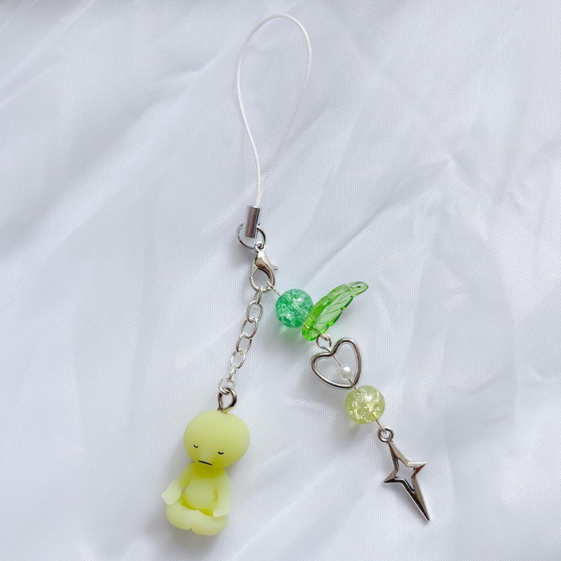 Meditating Smiski Phone/water Bottle Charm - Etsy