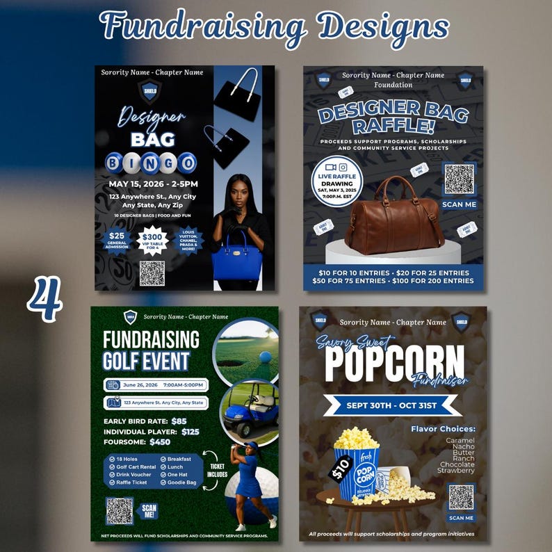 Finer Woman Sorority Service Event Flyer Templates: 12 Editable Canva ...