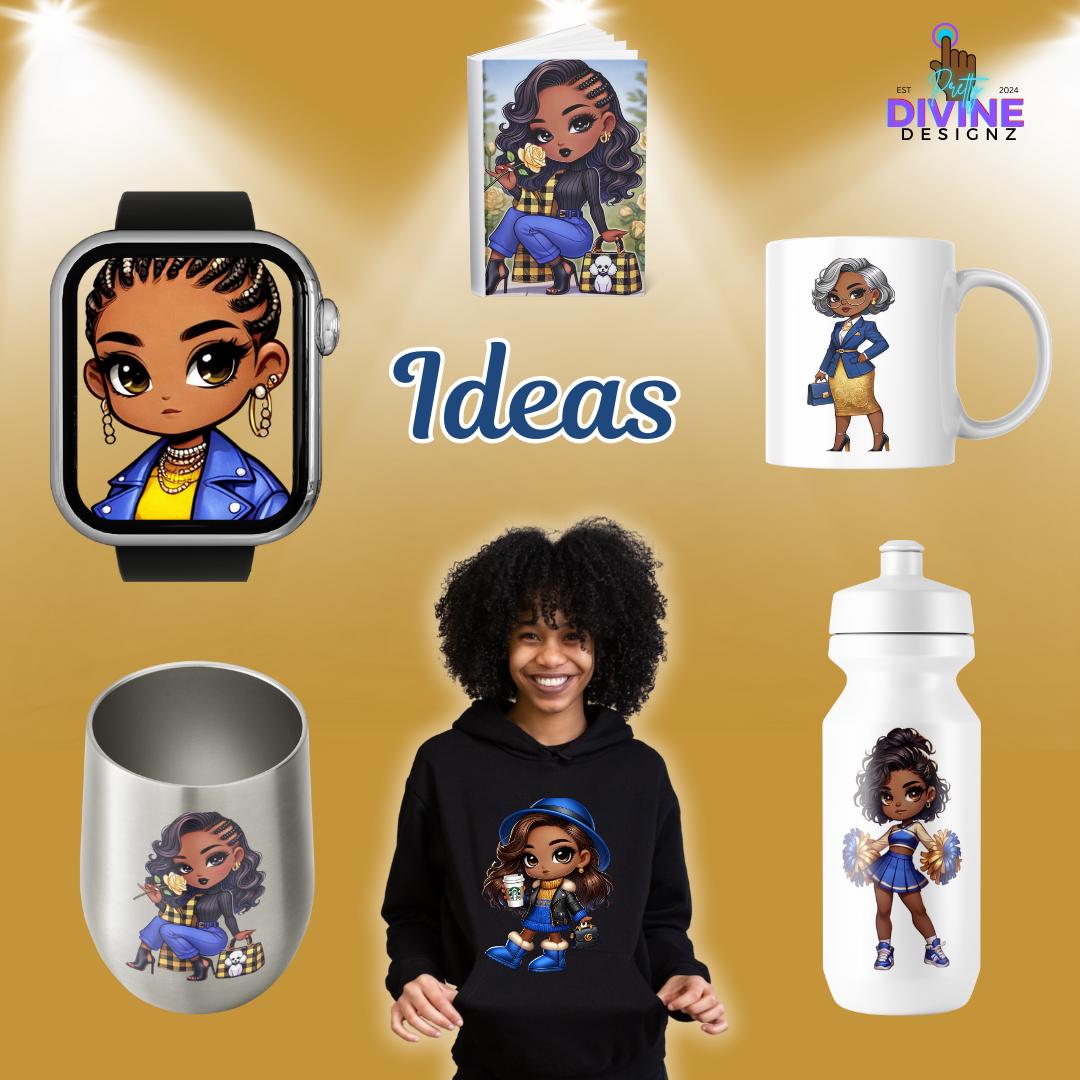 Sigma Gamma Rho Sorority Chibi Doll Digital Download | Greek Life ...