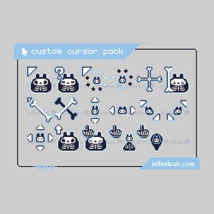 Animated Skeleton Bunny Mouse Cursors: Halloween Pixel Art (windows ...