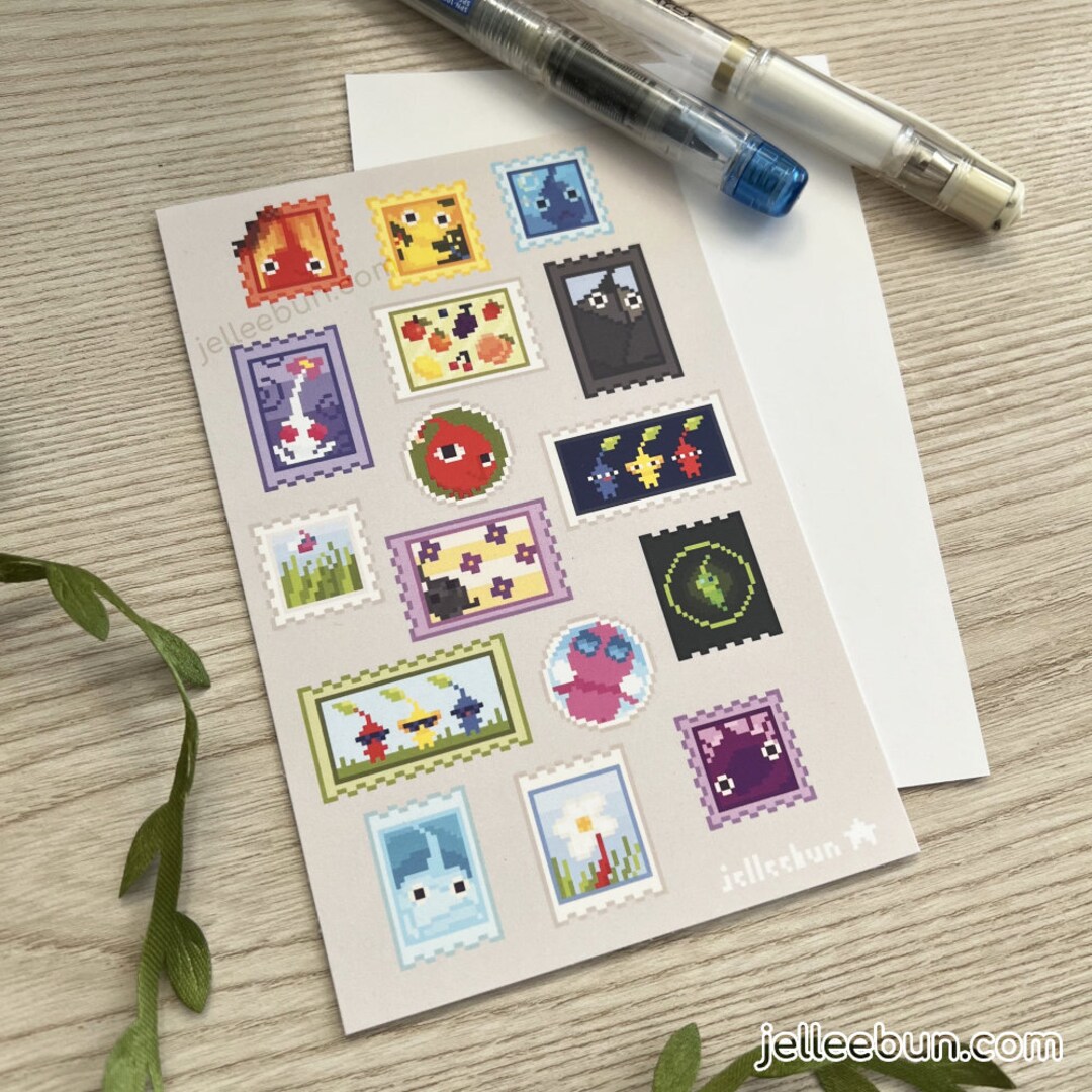 Pixel Art Gamer Postcard Prints - (minecraft, Pikmin) - Etsy