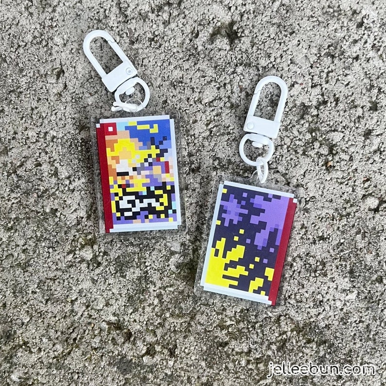 Pixel Art Mini Switch Game Keychains: Pikmin, Zelda, Splatoon, Katamari ...