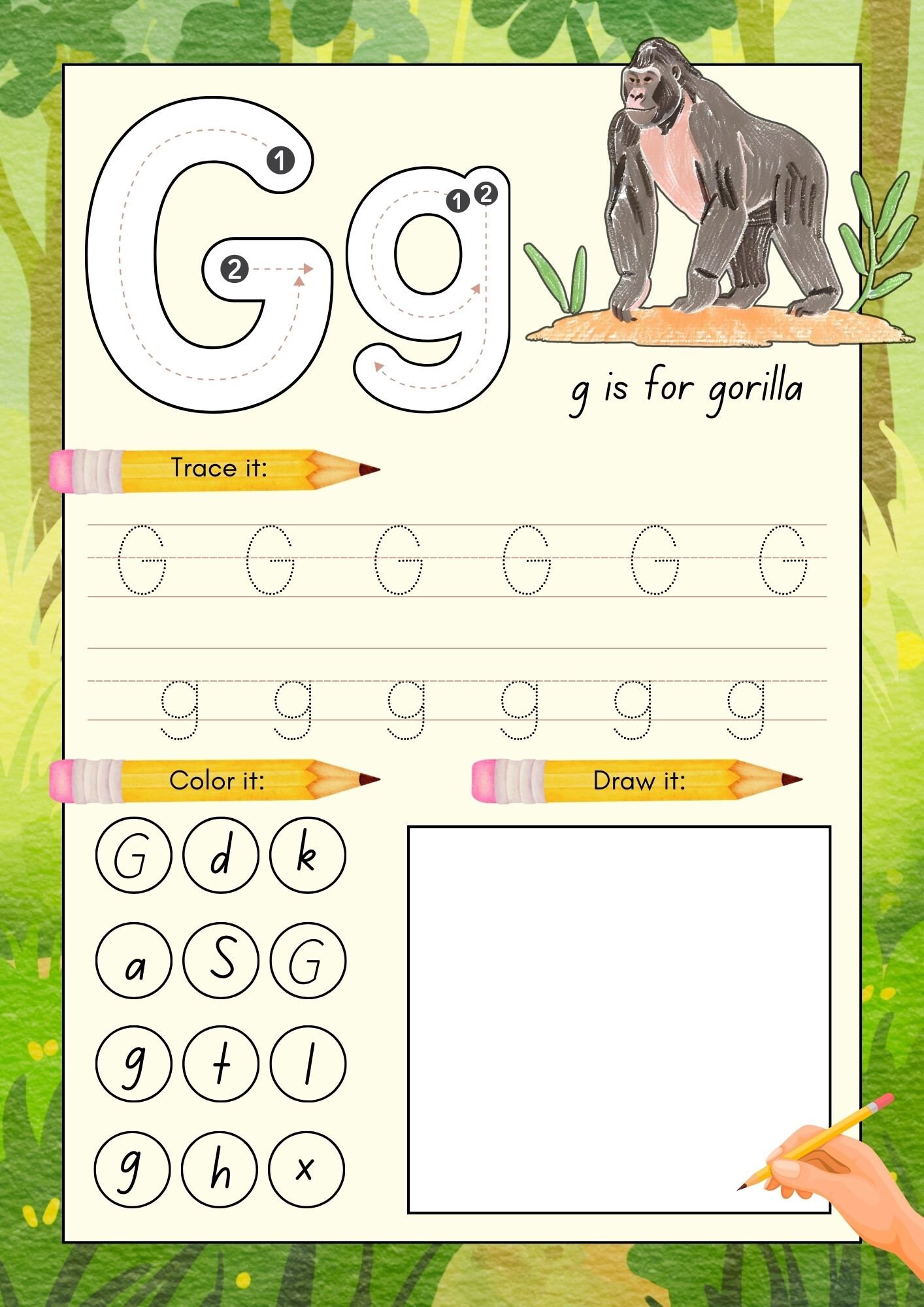 My First Alphabet Worksheet Letter Tracing Activities Wildlife Edition ...