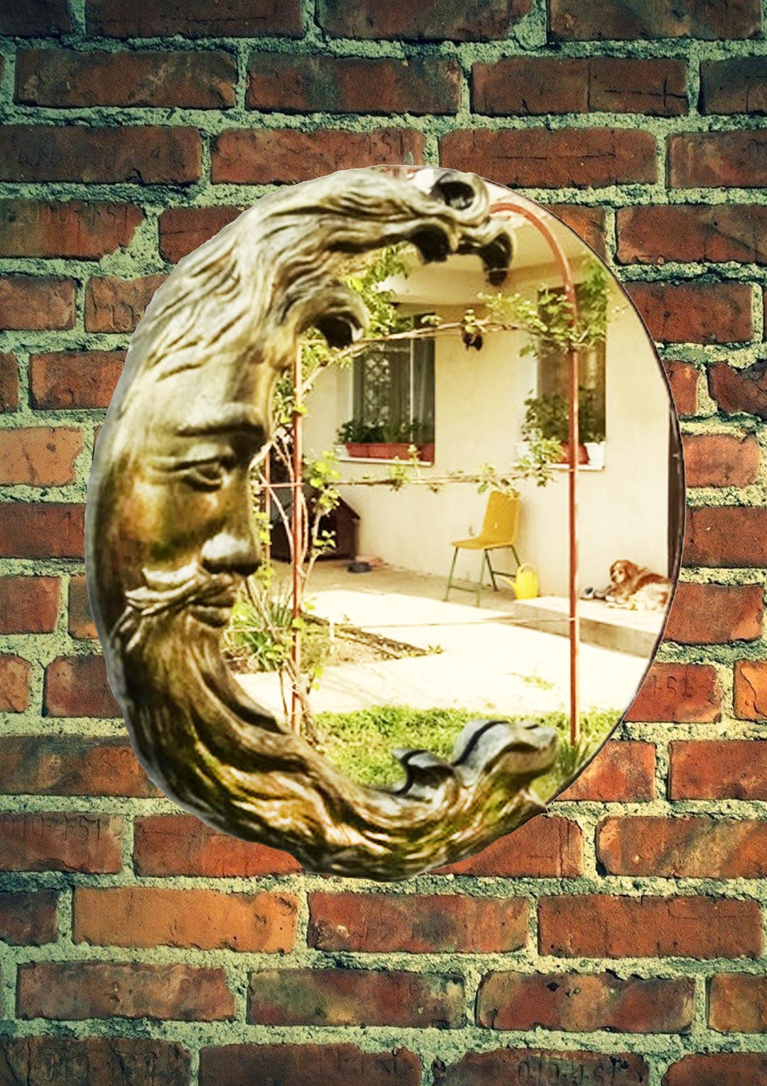 Golden Moon, Celestial Mirror, Crescent Moon Mirror, Moon Mirror ...