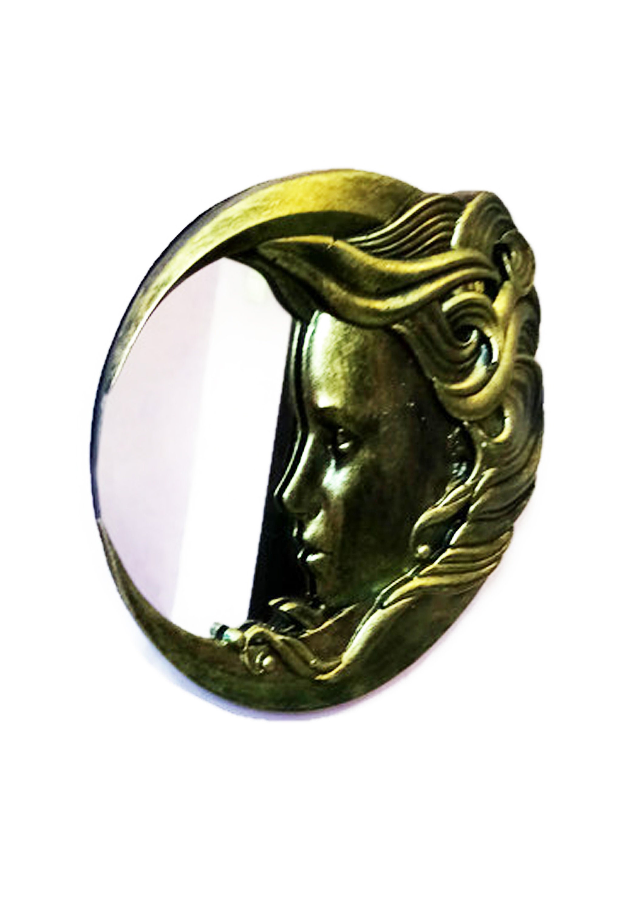 Brass Moon Mirror, Celestial Mirror, Crescent Moon Mirror, Moon Mirror ...