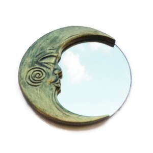 Moon Mirror Celestial Mirror Crescent Moon Mirror, Moon Mirror Mirror ...
