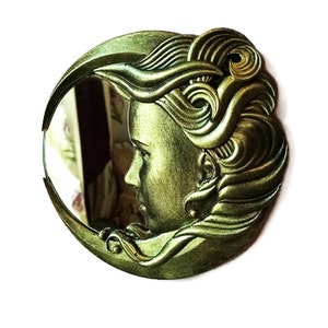 Brass Moon Mirror, Celestial Mirror, Crescent Moon Mirror, Moon Mirror ...