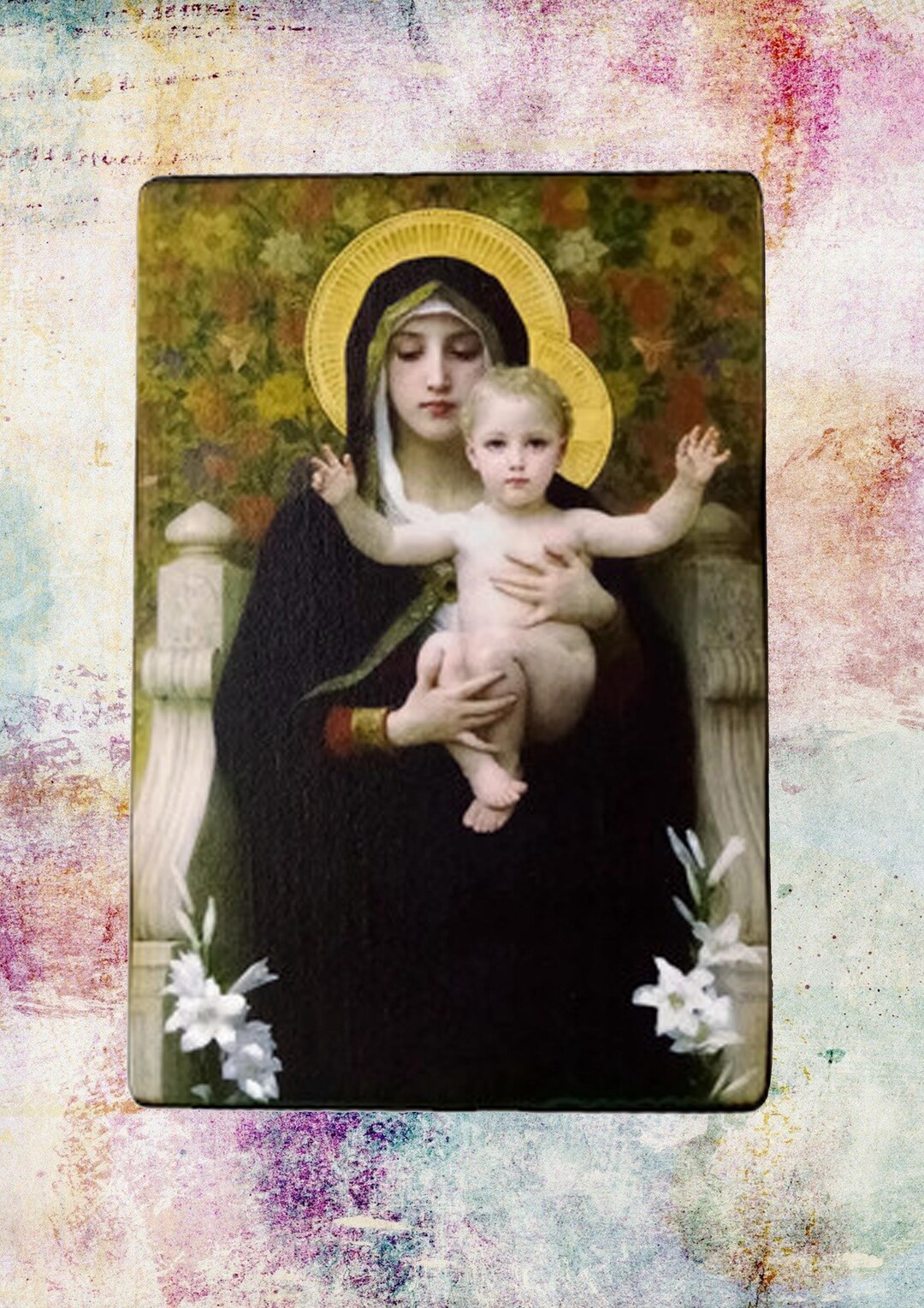 William-Adolphe Bouguereau 1825-1905 Notre-Dame des lys portrait ...