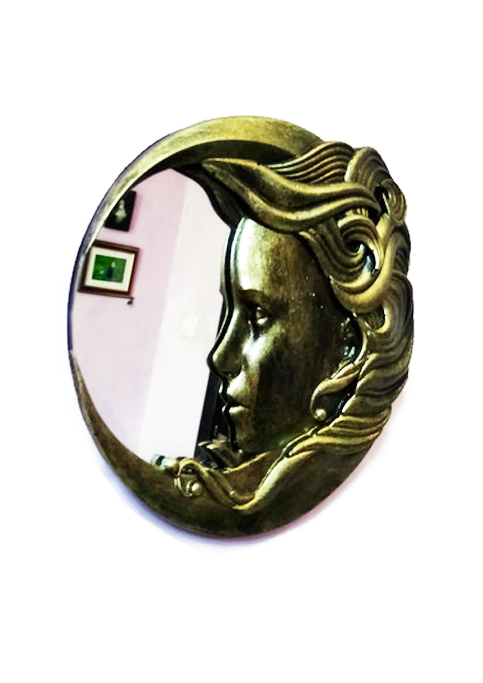 Brass Moon Mirror, Celestial Mirror, Crescent Moon Mirror, Moon Mirror ...