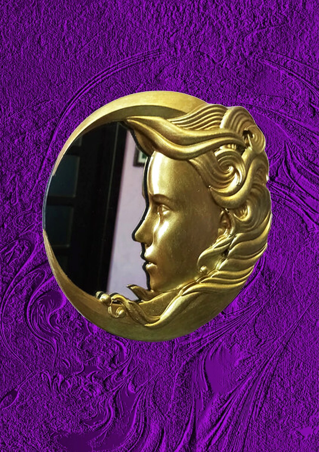 Moon Mirror, Celestial Mirror, Crescent Moon Mirror, Moon Mirror ...