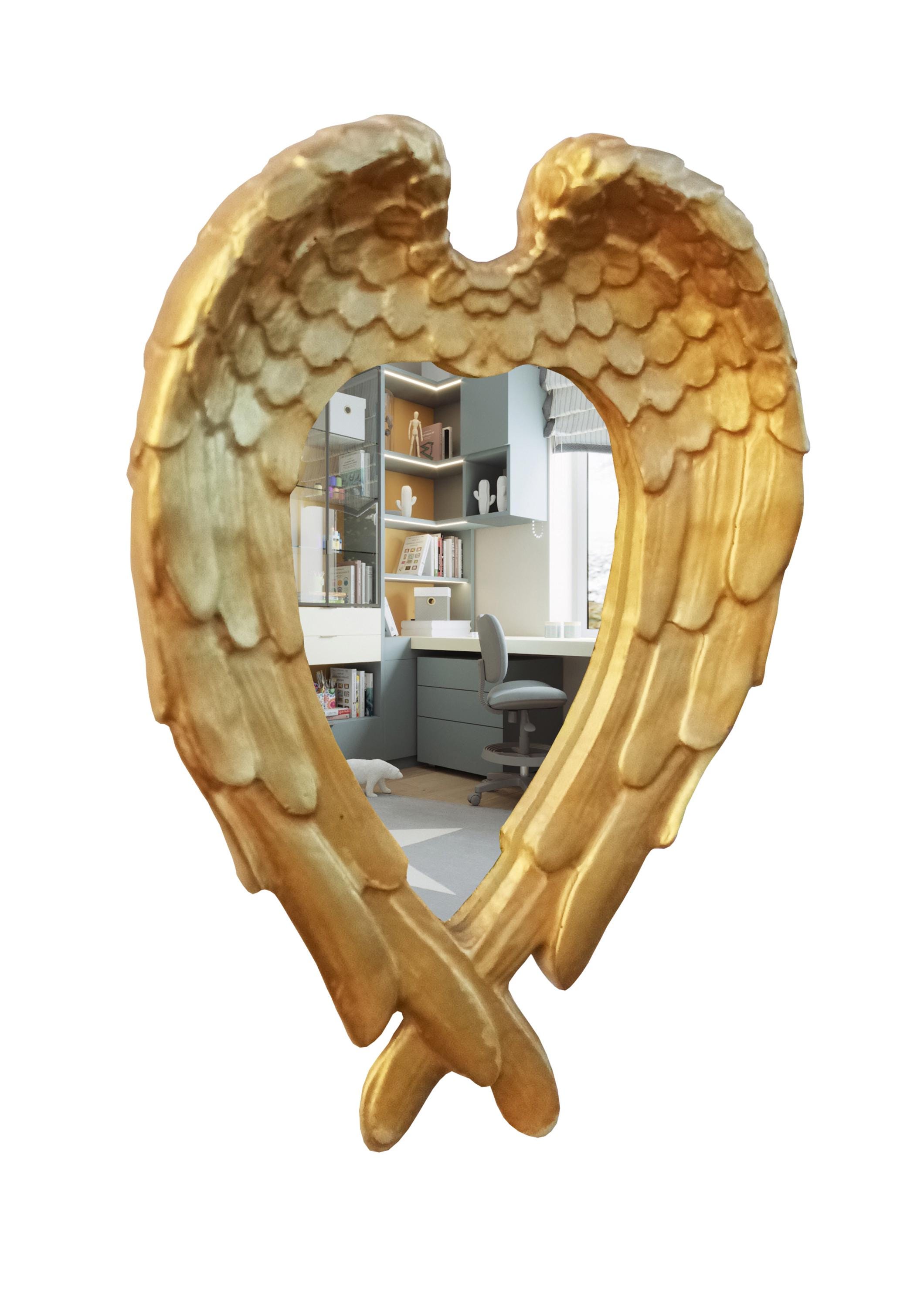 Golden Rain Angel Wings Mirror Art Deco, Elegant Mirror, Home Decor ...