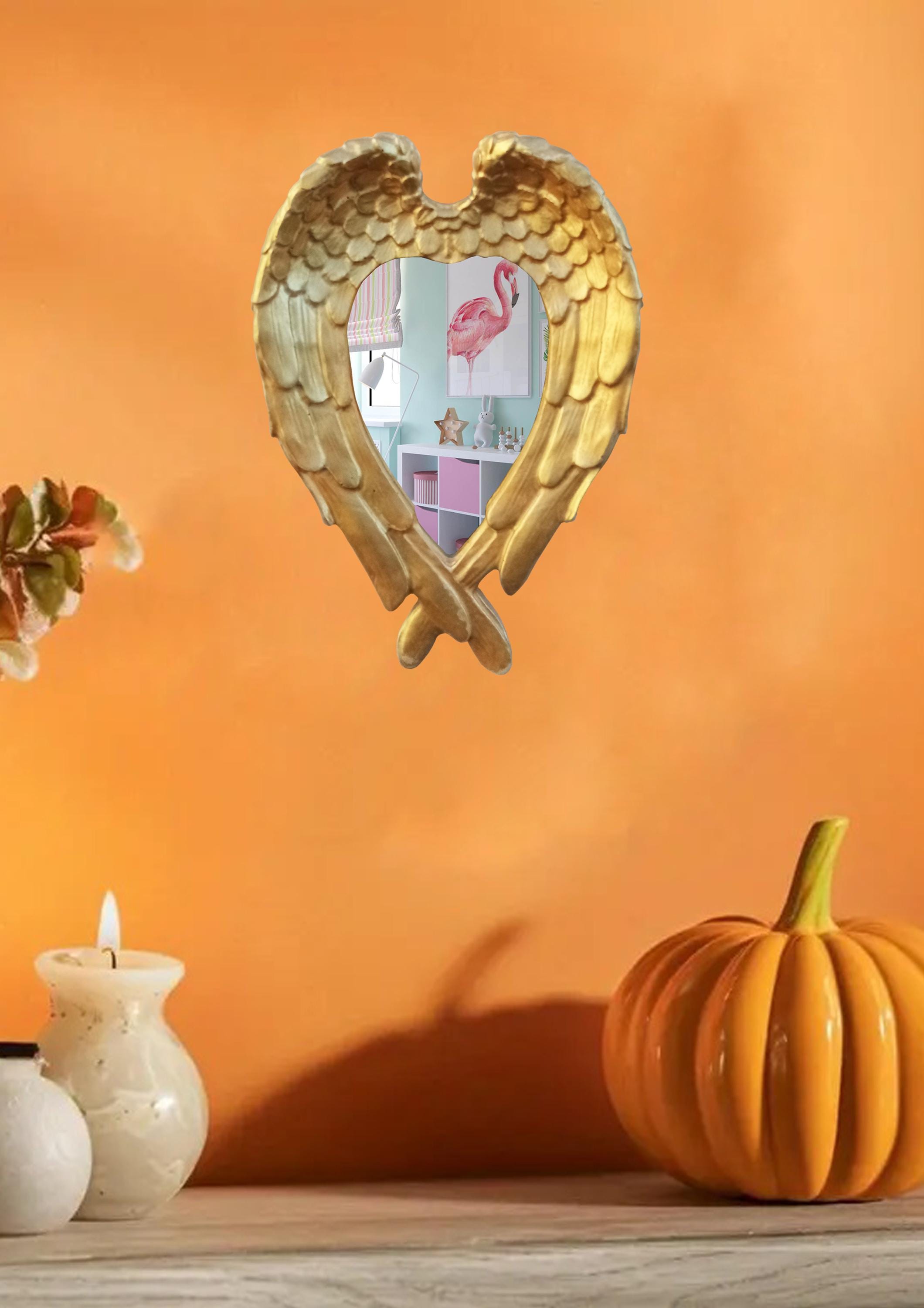 Golden Rain Angel Wings Mirror Art Deco, Elegant Mirror, Home Decor ...