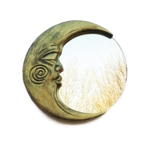 Moon Mirror Celestial Mirror Crescent Moon Mirror, Moon Mirror Mirror ...