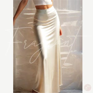 Pure Maxi Skirt Pattern Satin Skirt Sewing Pattern Silk Skirt Sewing ...