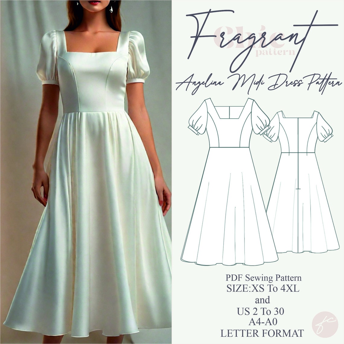 Fairycore Dress Pattern,flying Dress,milkmaid Dress,wedding Guest Dress ...