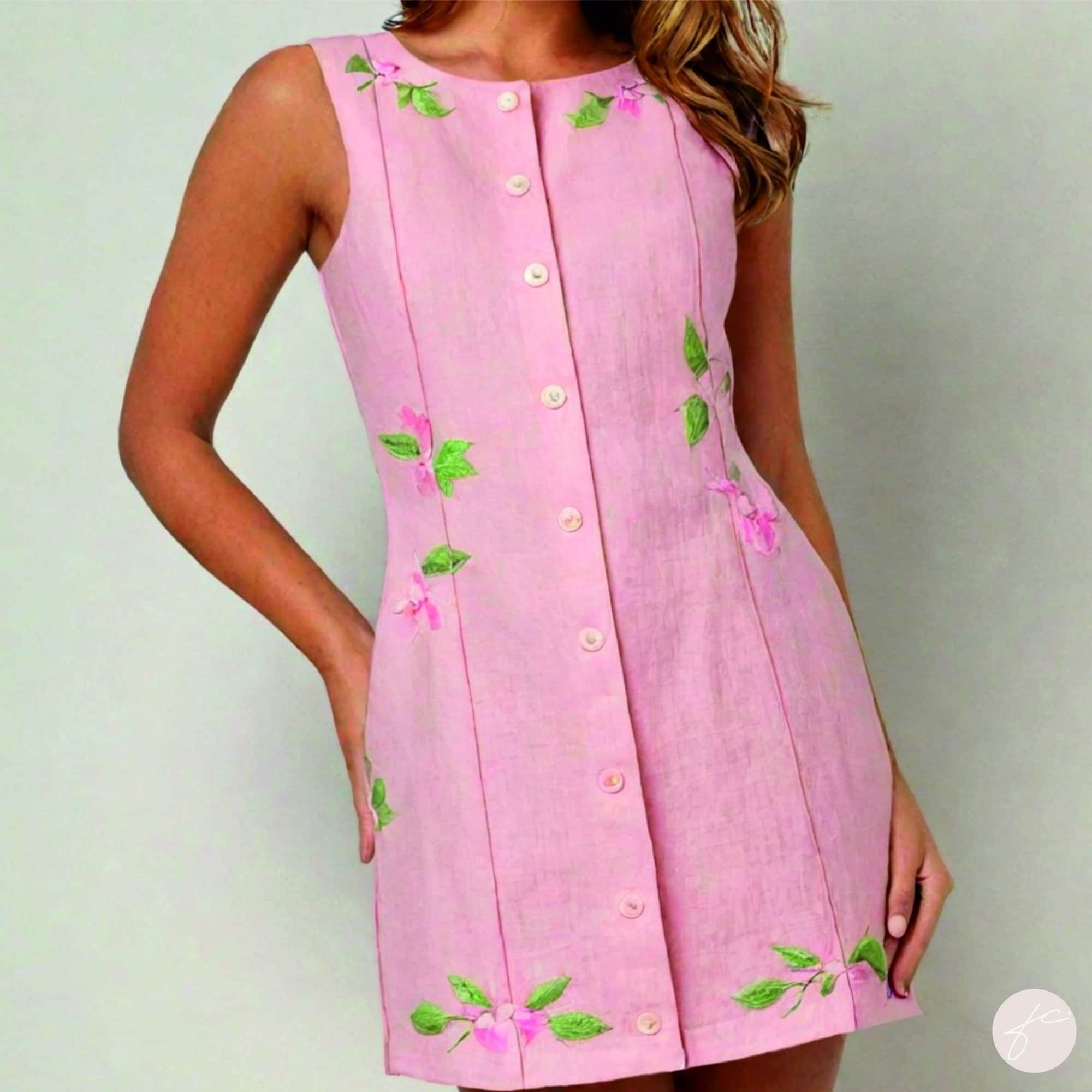 Inanna Mini Dress Pattern ,button Down Summer Mini Dress Sewing Pattern ...