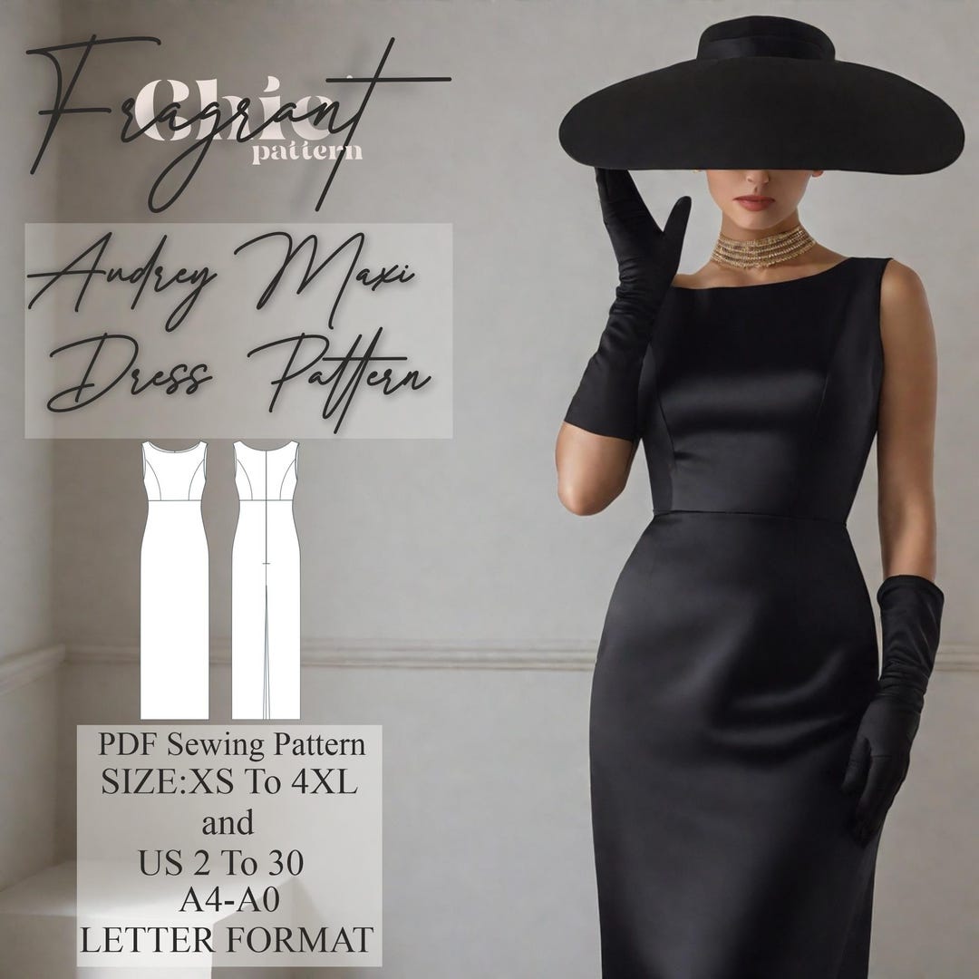 Boat Neck Dress Sewing Pattern | Maxi Dress Sewing Pattern | Women ...