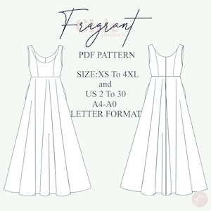 Ballgown Maxi Dress Sewing Pattern,wedding Guest Dress,cocktail Dress ...