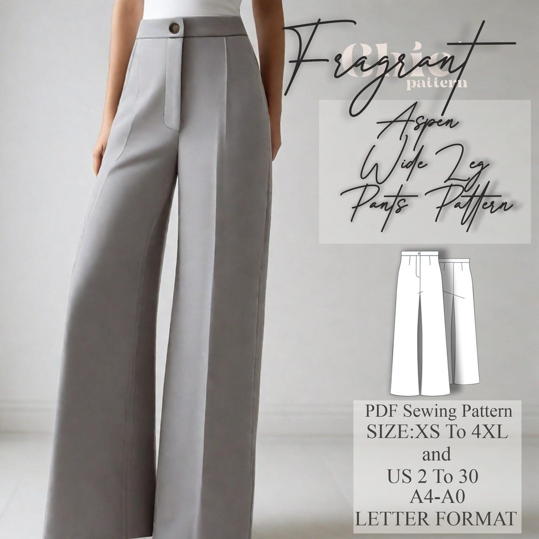 Wide Leg Pants Sewing Pattern,trousers Pattern,women Pants Pattern ...
