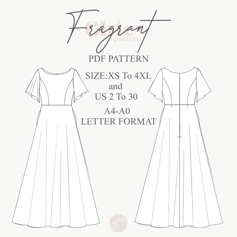 Bell Sleeve Dress Pattern,cottagecore Dress,linen Maxi Dress,flying ...