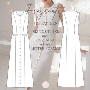 Button Down Dress Sewing Pattern,maxi Dress Sewing Pattern,shirt Dress ...