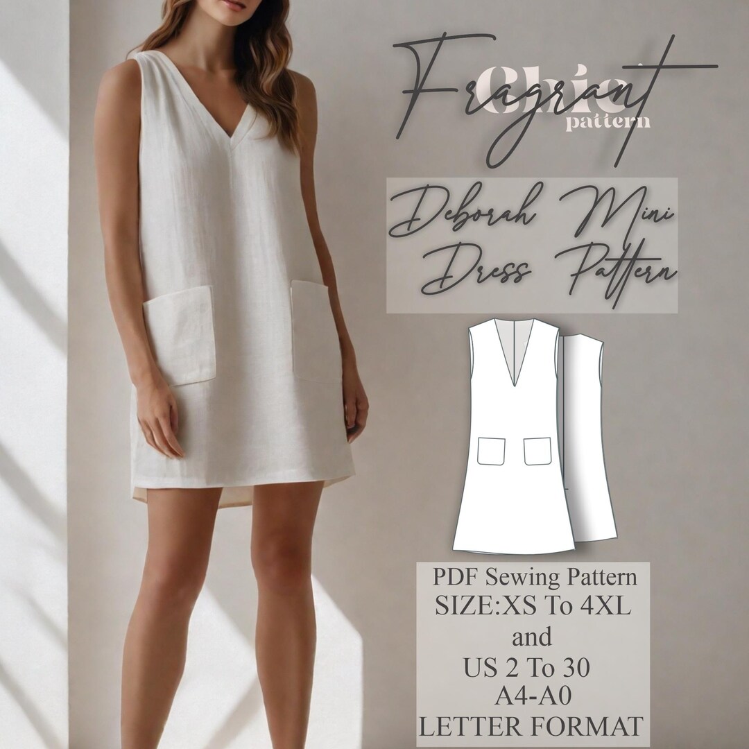 Linen Mini Dress Pattern,summer Dress,sundress,bohemian Dress,fairy ...