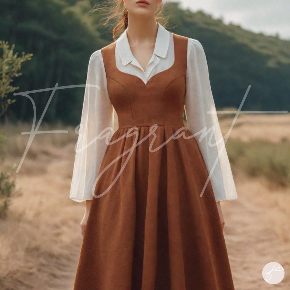 Renaissance Dress Sewing Pattern,medieval Midi Dress,regency Dress ...