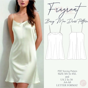 Nightgown Sewing Pattern,mini Dress Nightwear Pattern, Pyjama,sleepwear ...