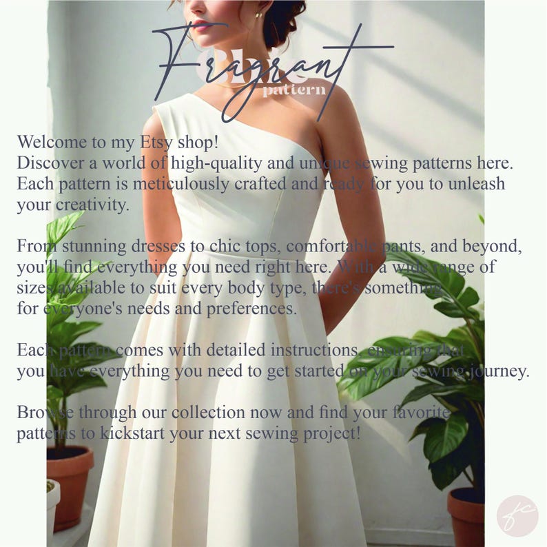 One Shoulder Dress Sewing Pattern, Maxi Dress Sewing Pattern ...