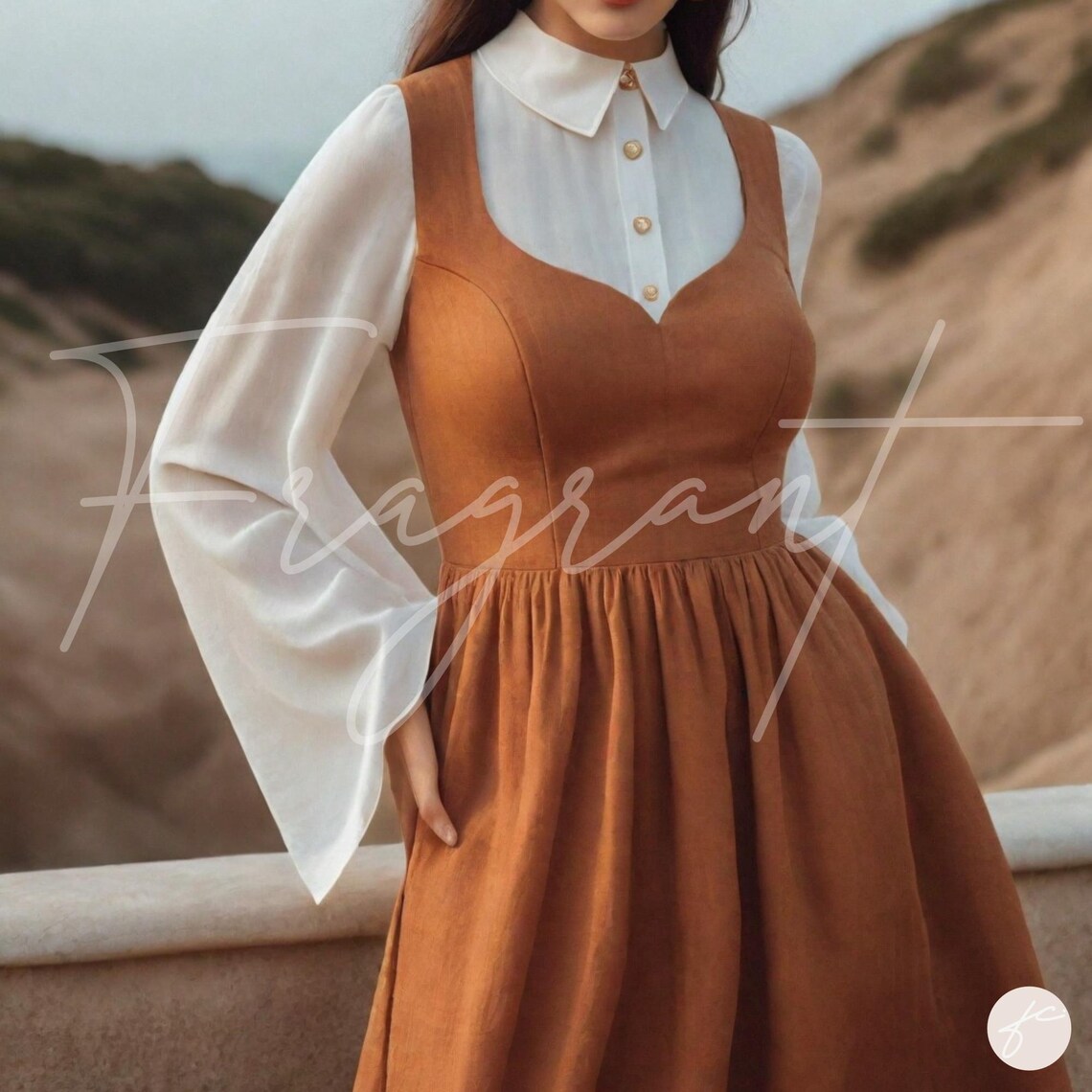 Renaissance Dress Sewing Pattern,medieval Midi Dress,regency Dress ...