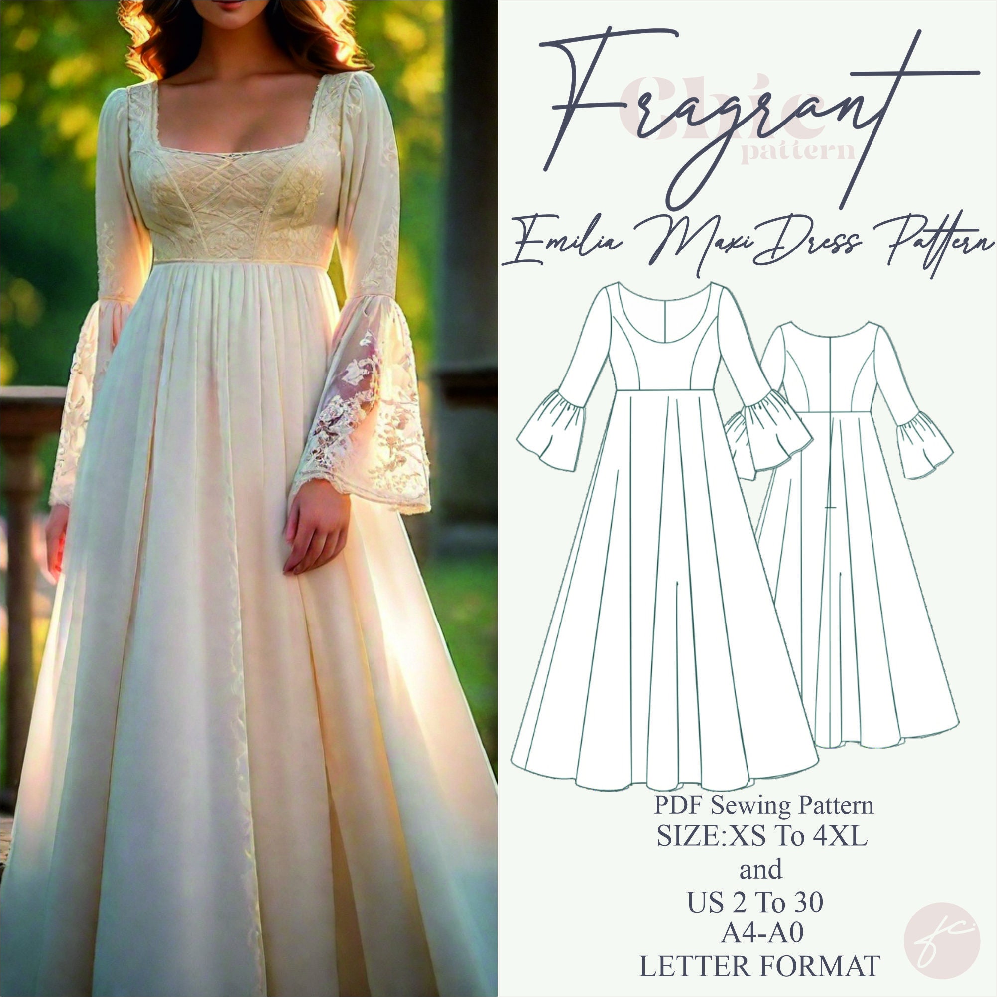 Renaissance Chemise Pattern,fairy Dress,fantasy Dress,medieval Cosplay ...