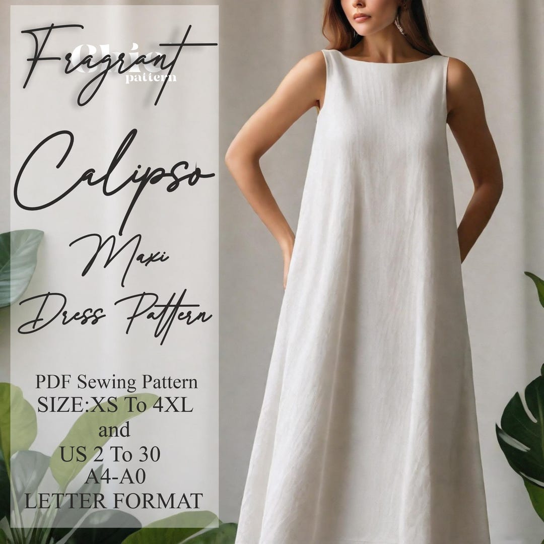 Boat Neck Dress Pattern ,shift Maxi Dress Sewing Pattern ,women Dress ...