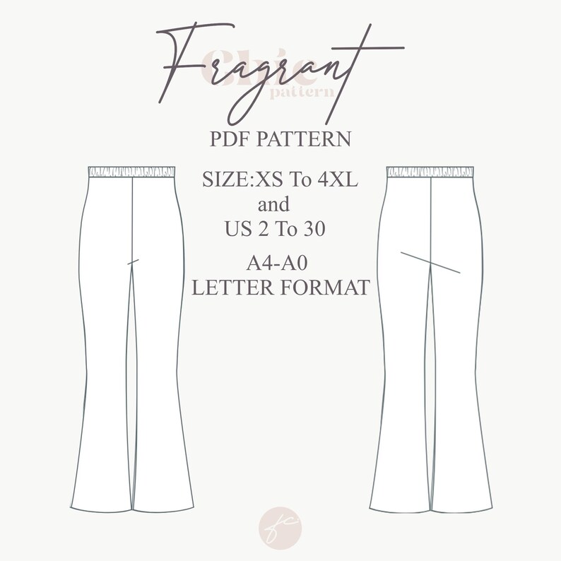 Sweatpants Sewing Pattern,flared Leg Pants,joggers Baggy Pants,easy ...