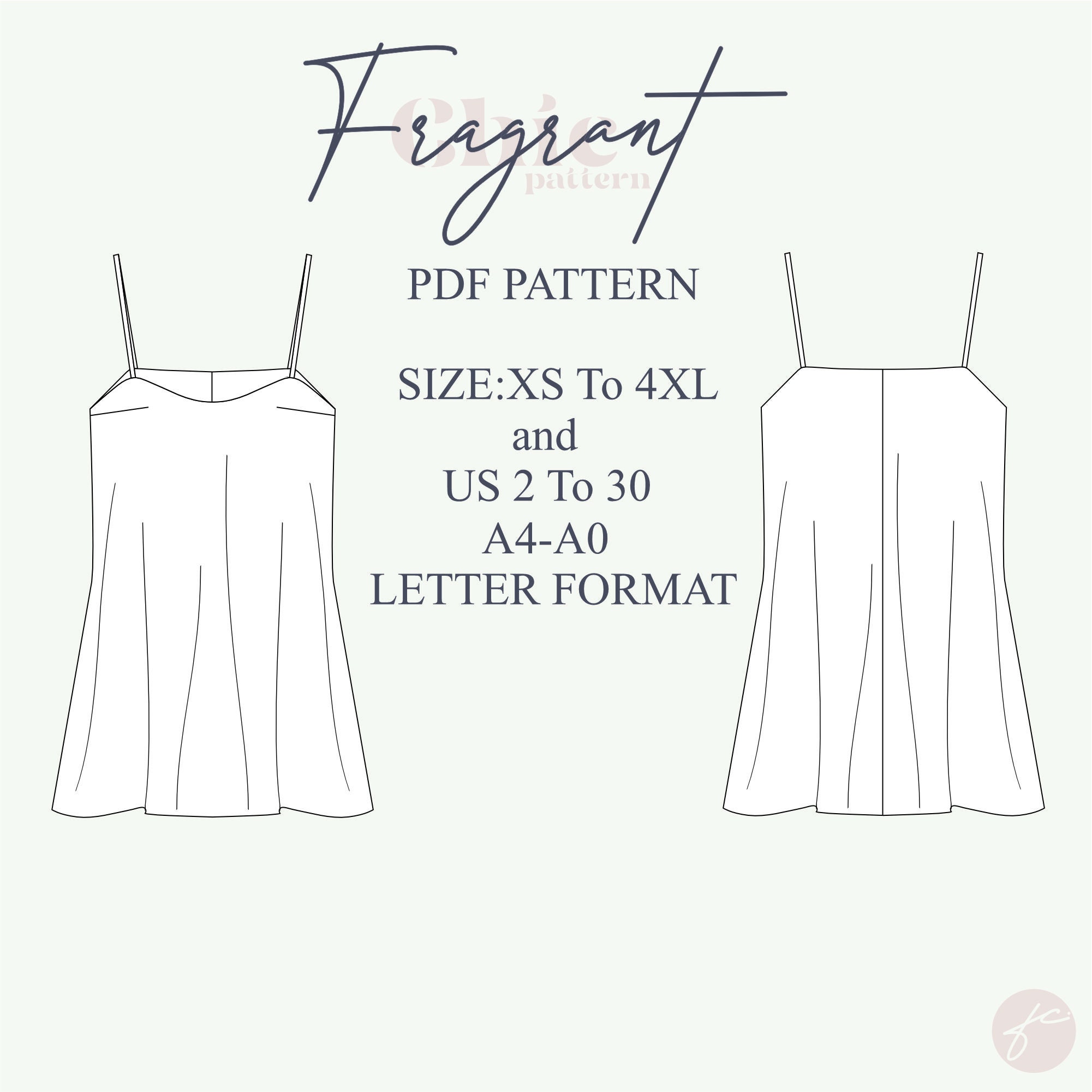 Nightgown Sewing Pattern,mini Dress Nightwear Pattern, Pyjama,sleepwear ...