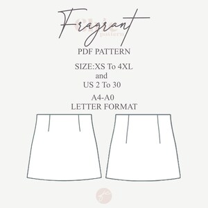 Mini Skirt Sewing Pattern,a Line Mini Skirt,high Waist Mini Skirt ...