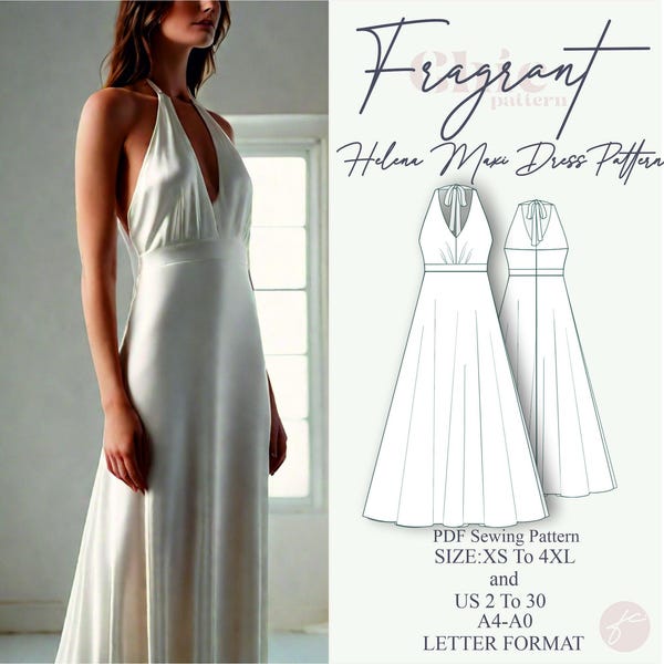 Halter Dress Pattern - Etsy