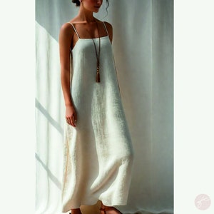 Summer Linen Maxi Dress Sewing Pattern,easy Dress Pattern,sundress ...