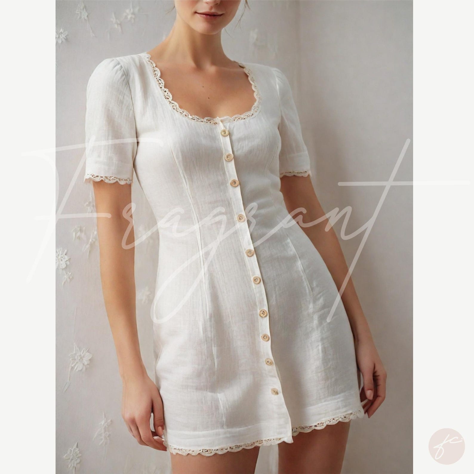 Button Down Dress Sewing Pattern | Mini Dress Sewing Pattern | Women ...