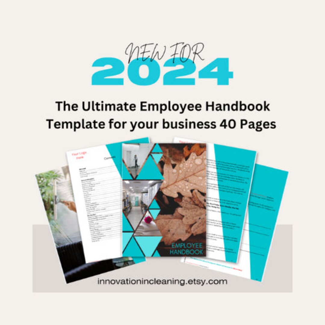 Employee Handbook Template Fully Editable Document Printable Employee ...