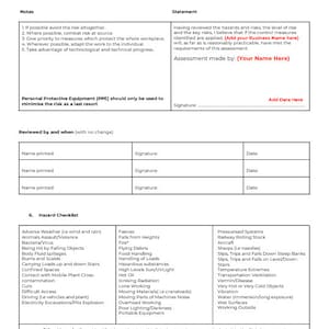 Risk Assessment Template for Stallholders, Traders and Events | Craft ...