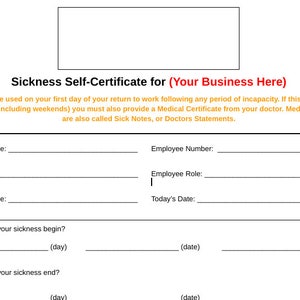 Return to Work After Sickness Template | Fully Editable Document ...